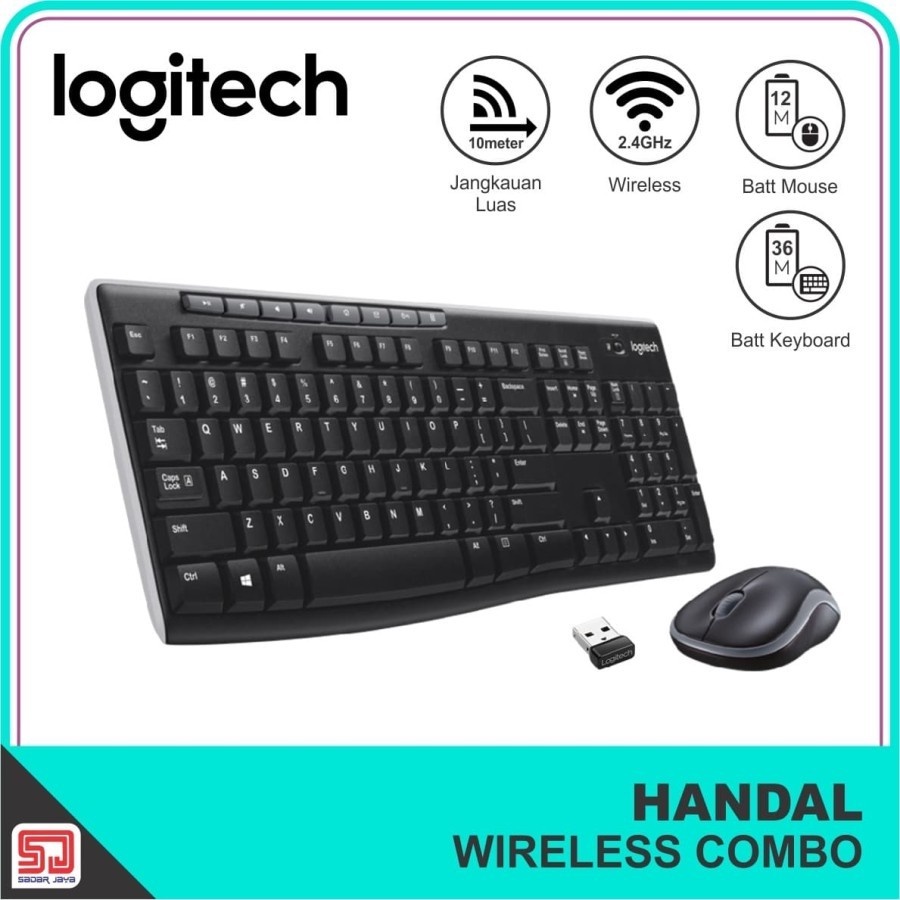 Jual Logitech Mk270r Wireless Keyboard Mouse Original Shopee Indonesia