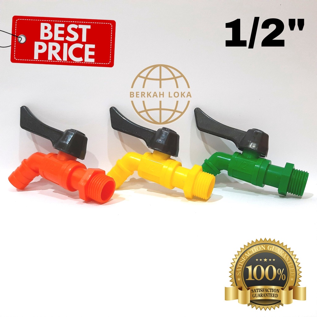 Jual KRAN AIR PVC 1/2" JULIO KERAN ENGKOL TEMBOK TAMAN | Shopee Indonesia