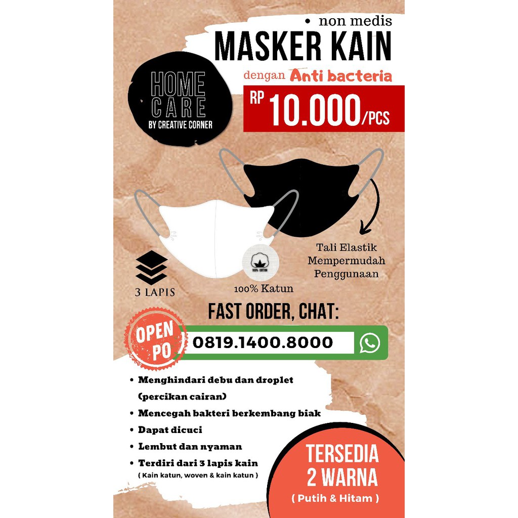 Jual MASKER KAIN - NON MEDIS | Shopee Indonesia
