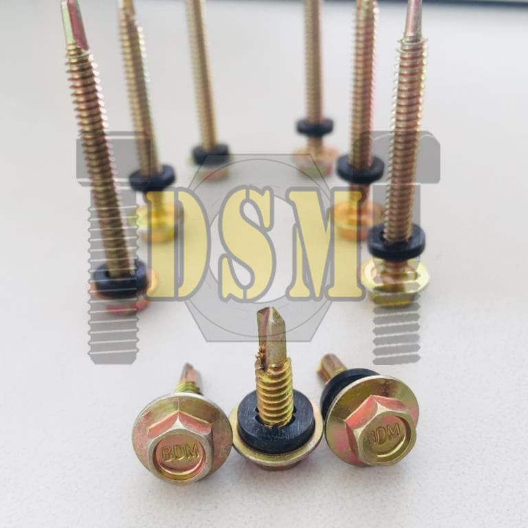 Jual SEKRUP ROOFING KUNING/BAUT BAJA RINGAN #12X50 (5CM) | Shopee Indonesia