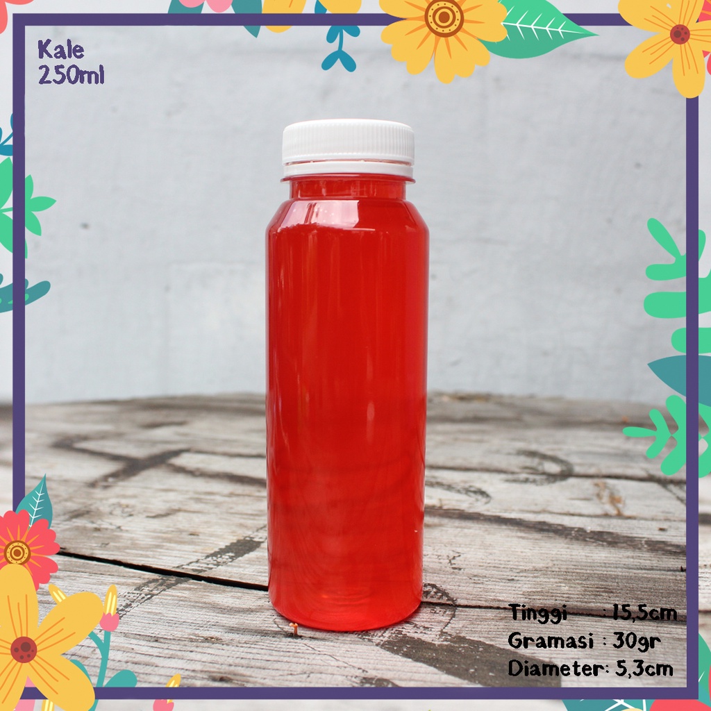 Jual BOTOL PLASTIK KALE 250ML BULAT TEBAL PET JUS MADU KOPI SUSU ...