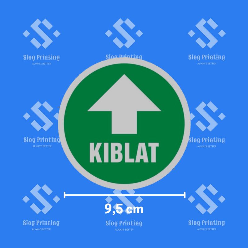 Jual Sticker Sign Penunjuk Arah Kiblat Stiker Bundar Marka Masjid ...