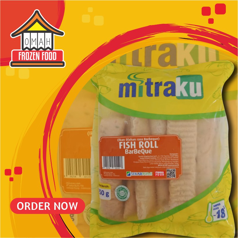 Jual Mitraku Fishroll BBQ Fish Roll Barbeque 250gr | Shopee Indonesia