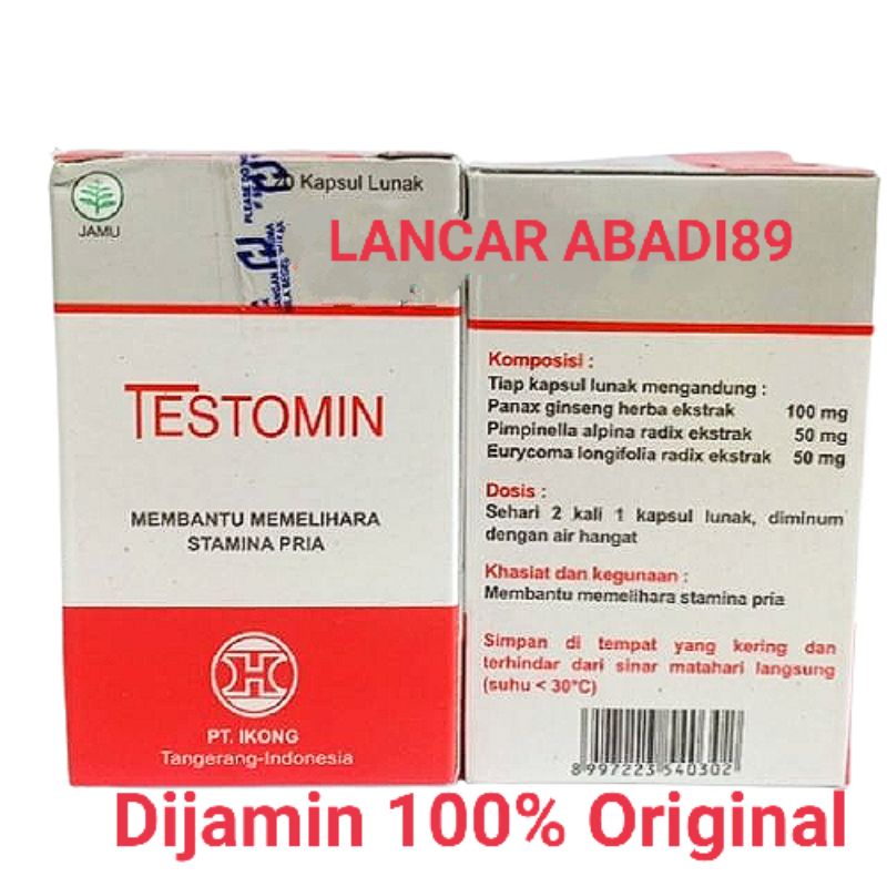 Jual Testomin h3 - vitamin , hormon , kesuburan , stamina pria | Shopee ...