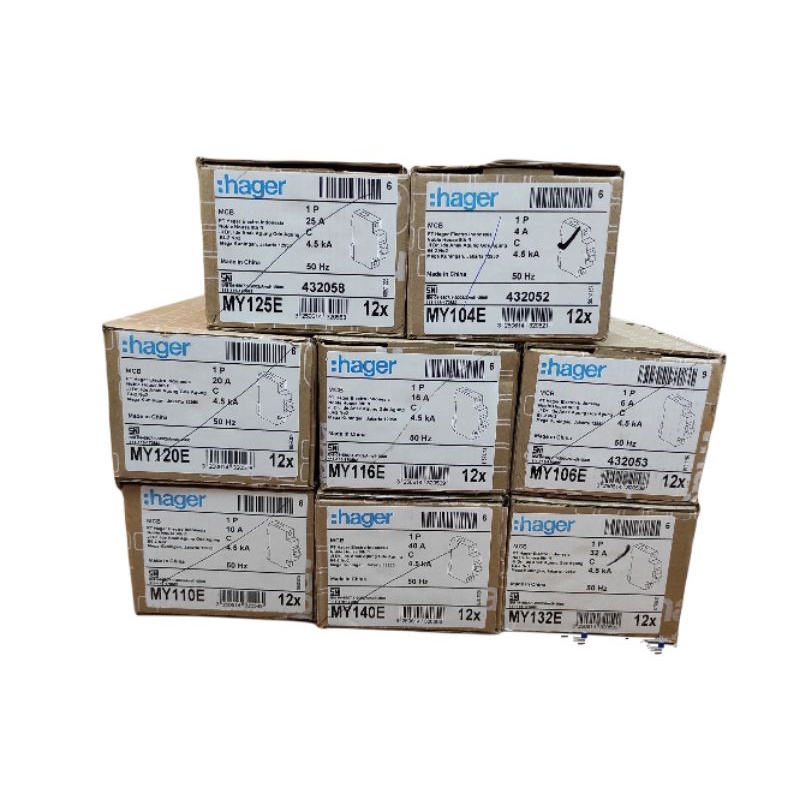 Jual MCB 1 Phase 4A /6A /10A /16A /20A /25A /32A /40A Hager | Shopee Indonesia