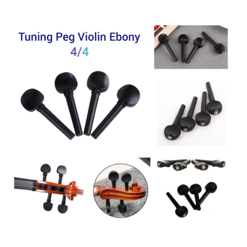 Jual Tuning Peg Biola Violin 4/4 Ebony Dryer Pegs Wood Kayu Putaran ...