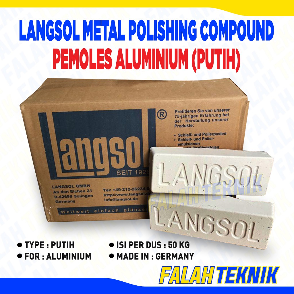 Jual LANGSOL metal polishing compound / pemoles aluminium (PUTIH ...