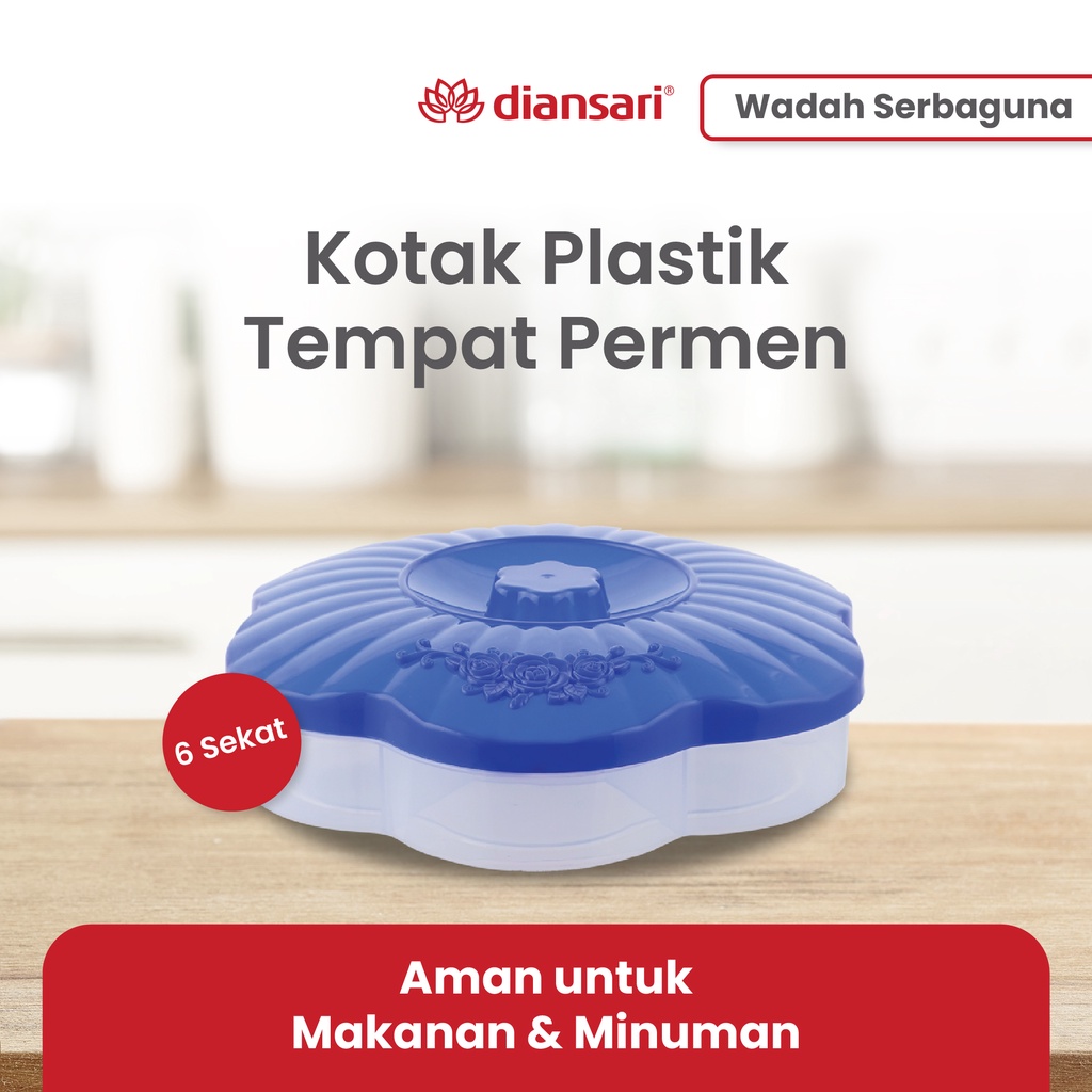 Jual DIANSARI - Kotak Plastik Tempat Permen - Toples Persegi | Shopee ...
