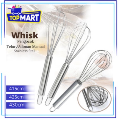 Jual Pengocok Telur Spiral Stainless Whisk Mixer Adonan KuePengocok ...