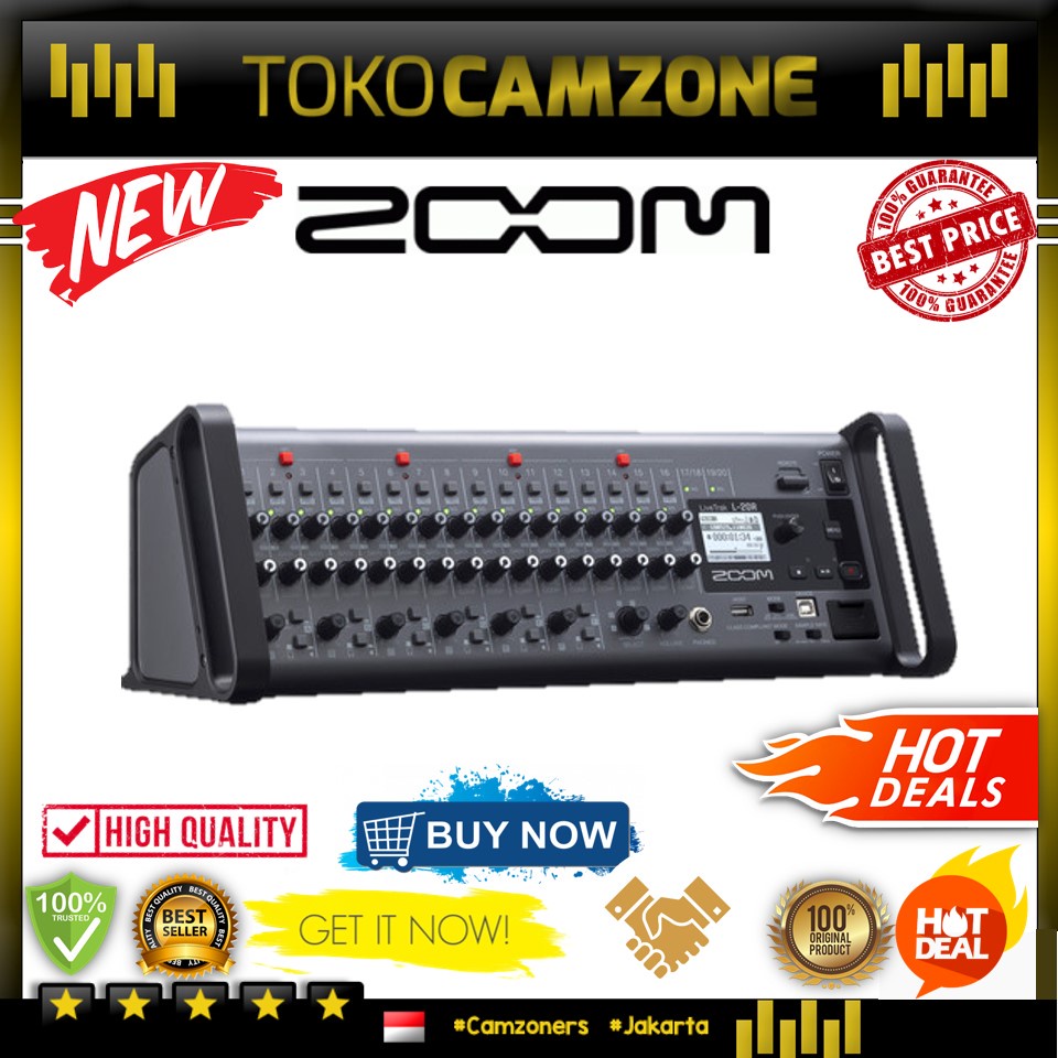 Jual Zoom LiveTrak L-20R 20-Channel Digital Mixer-Recorder for Stage ...