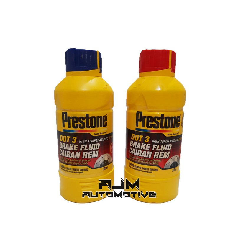 Jual Minyak Rem Brake Fluid DOT 3 Merah/ Bening 300ml Prestone Red ...