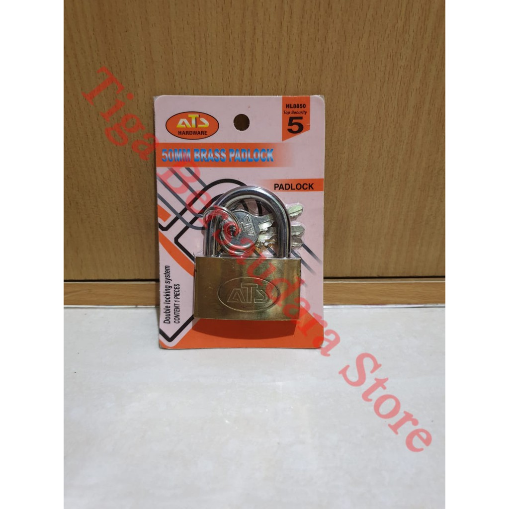 Jual Gembok Kuning ATS 50 mm / Gembok Rumah / Gembok Kunci Kecil | Shopee Indonesia