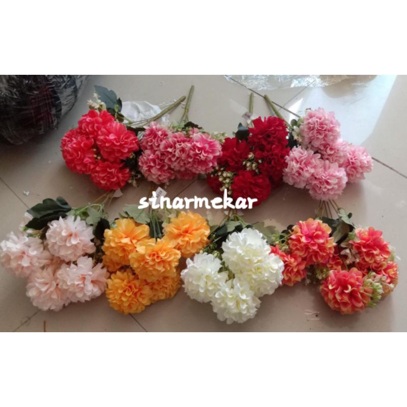 Jual bunga artificial/Foam2 besar cabang 6 (1lusin) | Shopee Indonesia