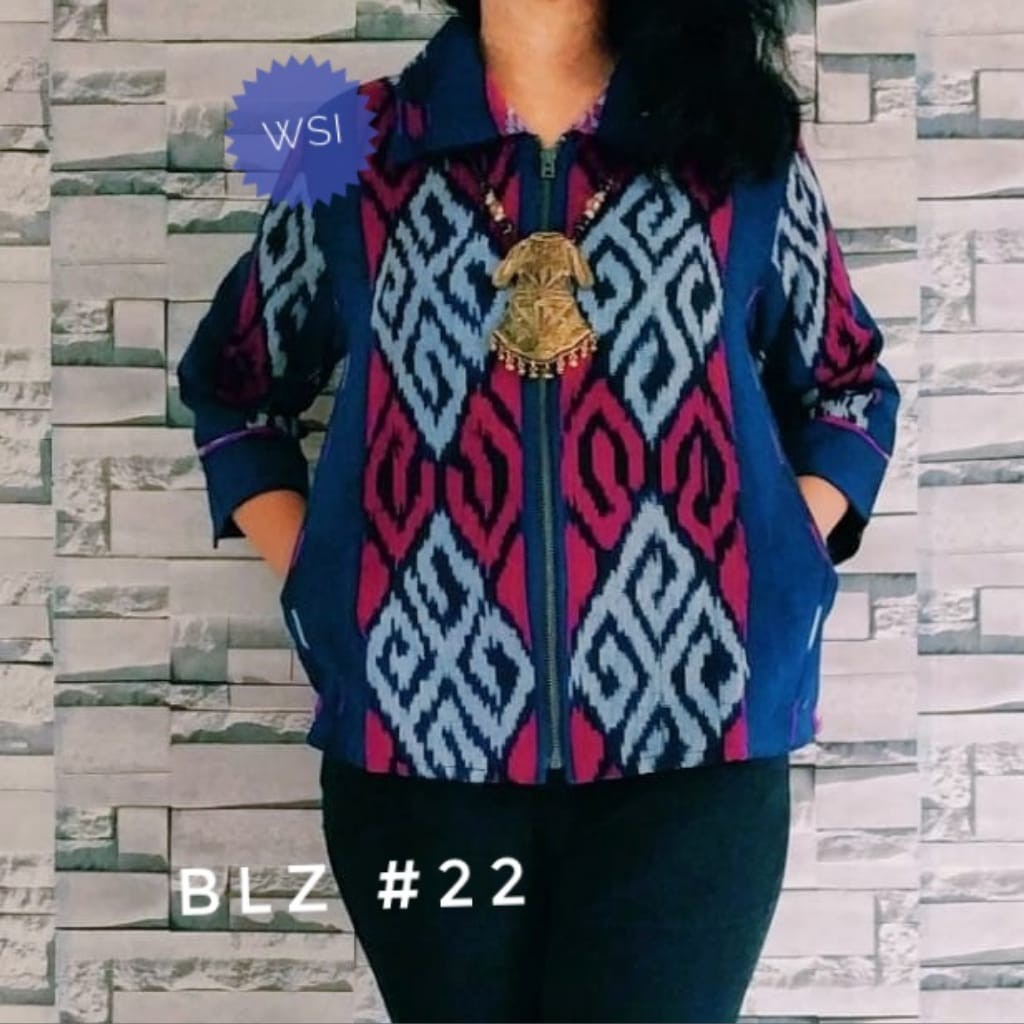 Jual New Blazer Tenun Asli Jepara Model resleting depan/WSI | Shopee ...