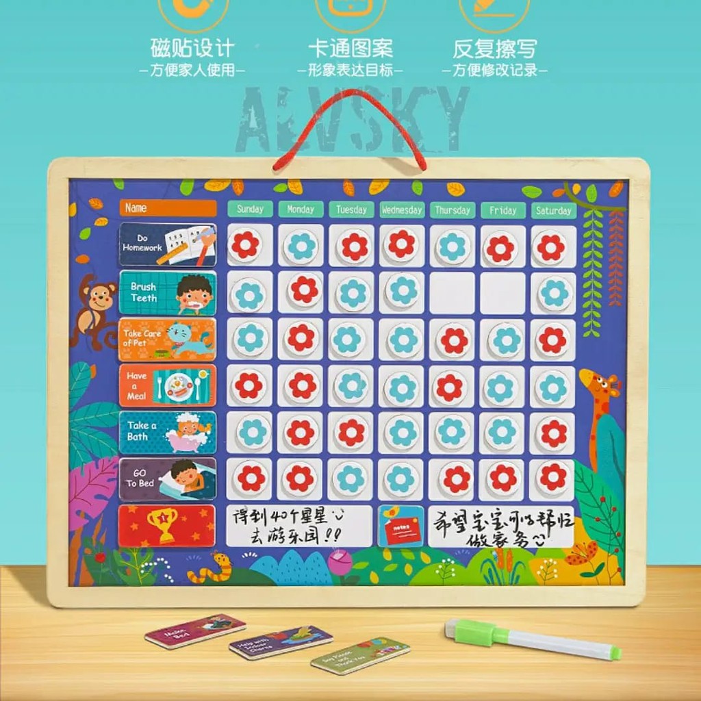 Jual REWARD CHART ANAK RESPONSIBILITY CHART PAPAN REWARD STICKER ...