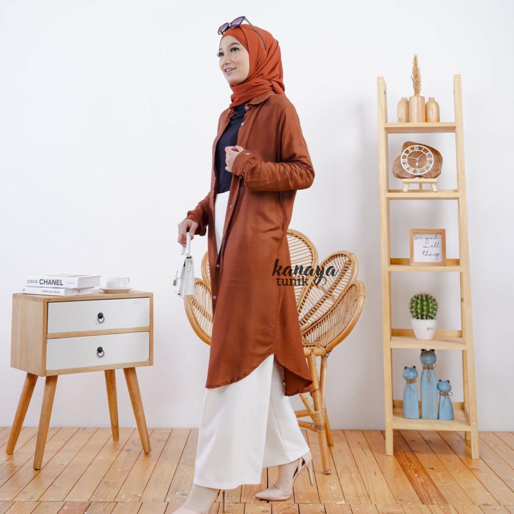 Jual grosir_solo || AILEN AZKIA GRECE KEMEJA TUNIK ATASAN WANITA MUSLIM TUNIK LONG / KANAYA LONG ...