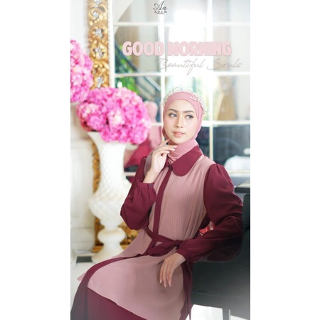 Jual PO Amarilis Dress by Aden Hijab (DP 100rb/Pcs) (est ready Februari) | Shopee Indonesia