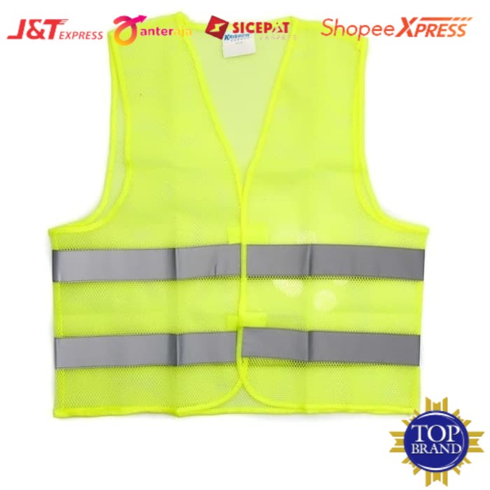 Jual Krisbow Safety Vest Rompi Pengaman Kerja jaring Mesh Kuning Hijau ...