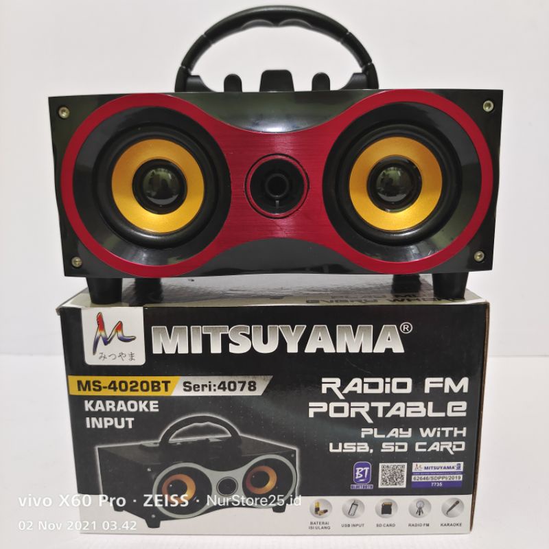 Jual SPEAKER WIRELESS BLUETOOTH MITSUYAMA MS-4020BT RADIO FM KARAOKE SALON AKTIF PORTABLE USB ...