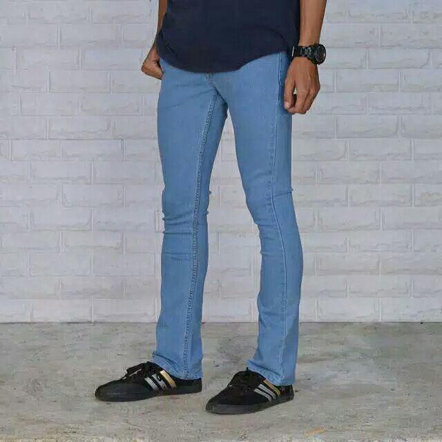 Jual Celana Jeans Cutbray Pria Komprang/Celana Boocut Cutbray Pria ...