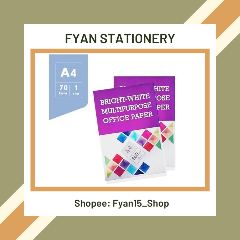 Jual Fyan Stationery: Kertas BMO Ukuran A4 75 Gram, Kertas A4 BMO April ...