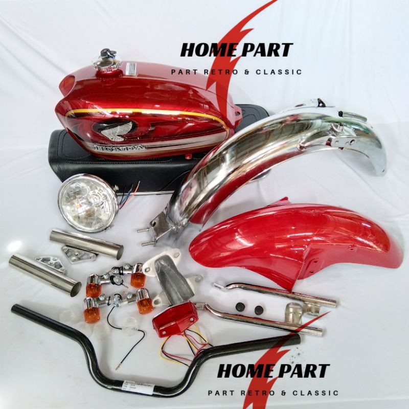 Jual BODY SET CB 100 CB 125 KUMPLIT WARNA MERAH | Shopee Indonesia
