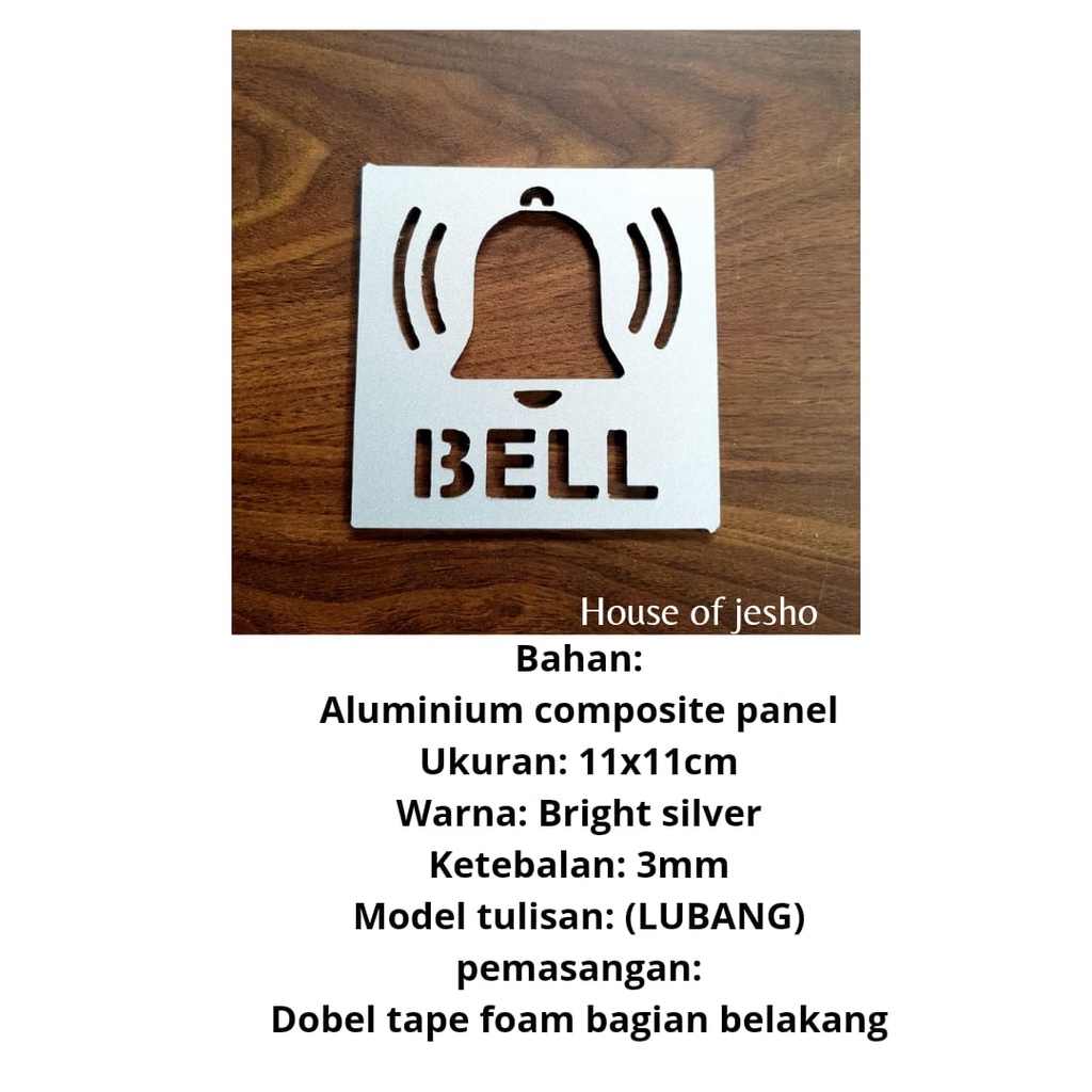 Jual Sign Bell, Tanda Bell Bahan Alumunium Composite Panel | Shopee Indonesia