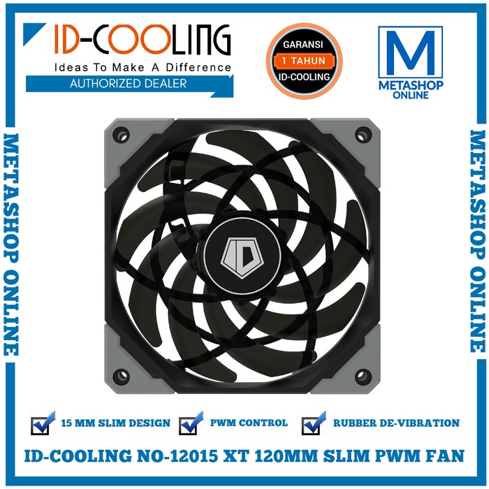 Jual ID-COOLING NO-12015 XT 120mm SLIM PWM Fan IDCOOLING Kipas Case ...