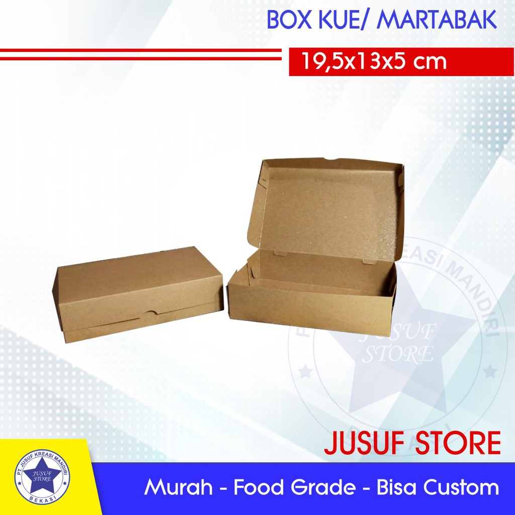 Jual Box Martabak Polos Bahan kraft isi 25pcs | Shopee Indonesia