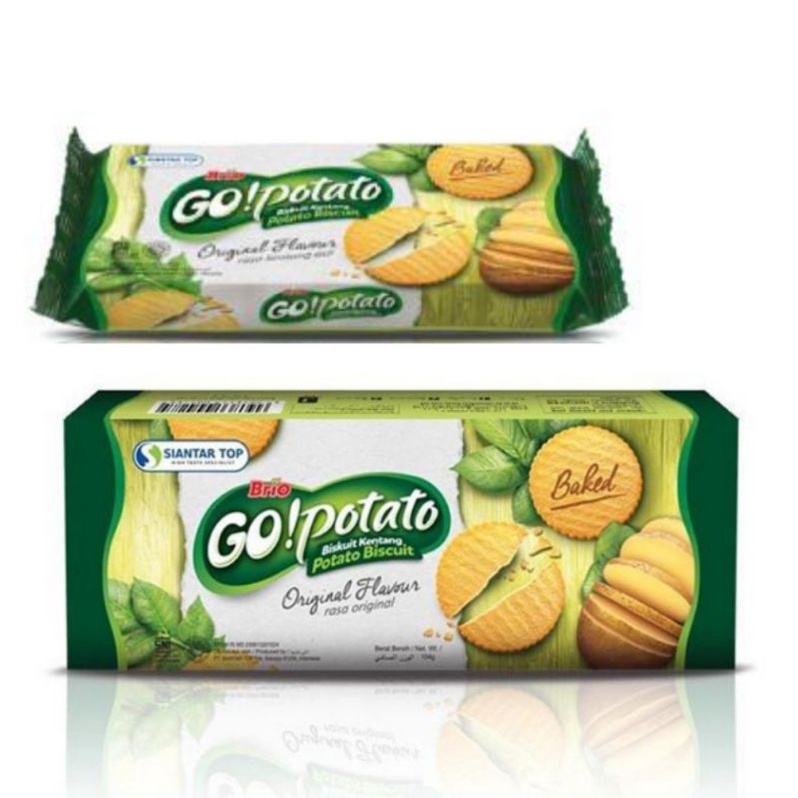 Jual Brio Go! Potato Crispy Biskuit kentang tipis bulat | Shopee Indonesia