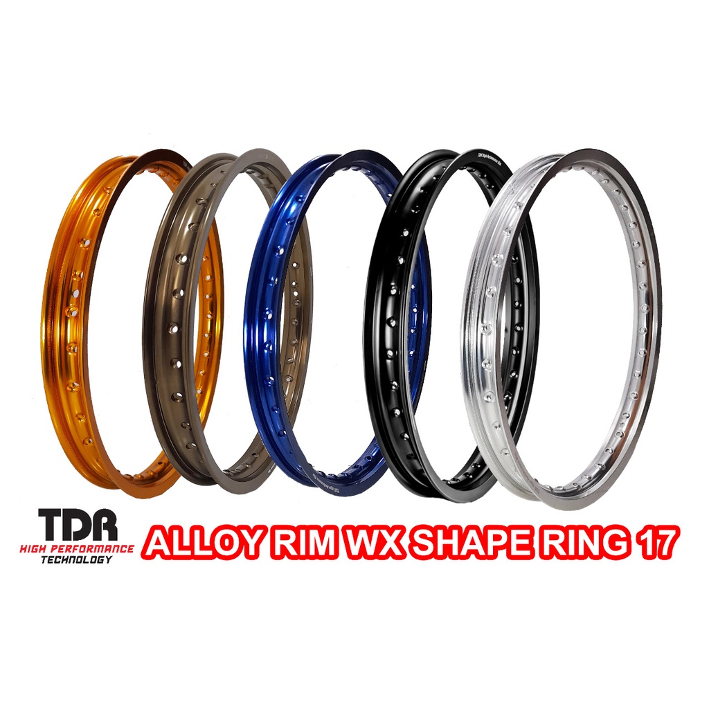 Jual Rim Velg Veleg Ring 17 TDR Warna Gold Mirror, Silver, Black, Blue ...
