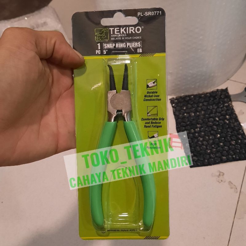 Jual TEKIRO tang snap ring EB ukuran 5" inch tang spi bengkok buka ...