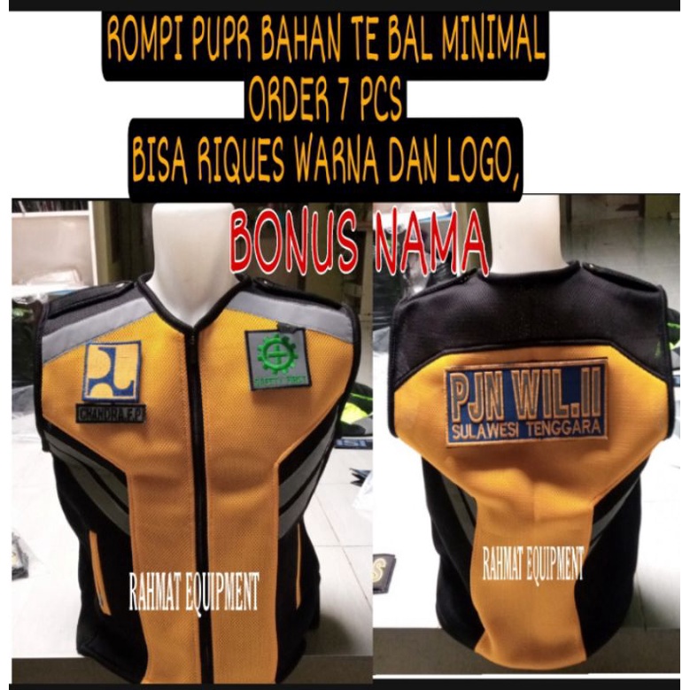 Jual Rompi Pupr rompi safety rompi proyek rompi lapangan | Shopee Indonesia