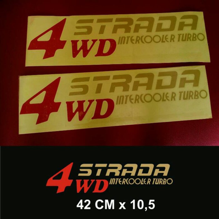 Jual Sticker 4wd strada intercooler turbo mitsubishi l200 triton ...