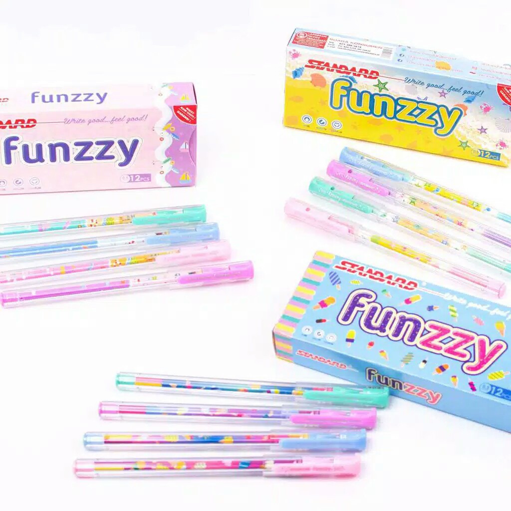 Jual Pulpen / Ballpoint Standard Funzzy (12pcs) | Shopee Indonesia
