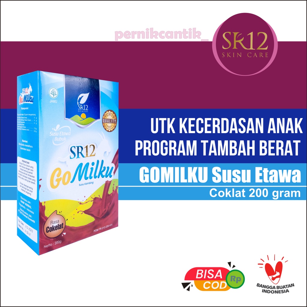 Jual GOMILKU COKELAT SR12 200G/SUSU KAMBING ETAWA KUALITAS TERBAIK YANG ...