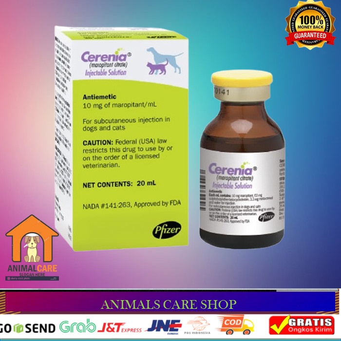 Jual Obat Anjing - Cerenia 10 Mg/Ml 20 Ml - Obat Muntah Khusus Anjing ...