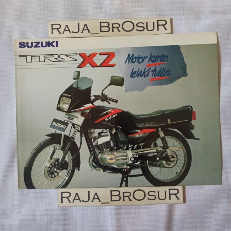 Jual Poster brosur leaflet jadul lawas langka Suzuki TRS X2/TRS XZ 5speed 2Tak 2T 1990 | Shopee ...
