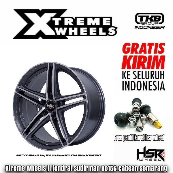 Jual velg mobil ring 19 hsr rostock 6198 mercy hrv innova terios civic crv | Shopee Indonesia