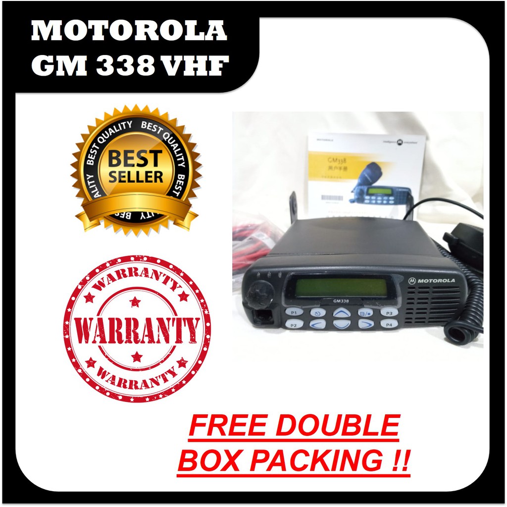 Jual RIG Motorola VHF GM338 45 Watt, GM 338 Mobile Single band Mobil HT ...
