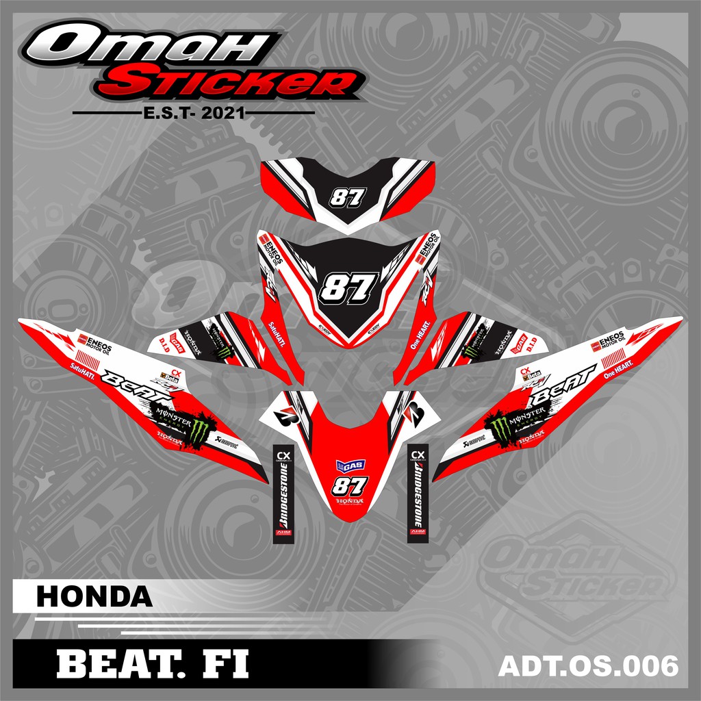 Jual Striping Beat Fi Lama 2012-2013-2014.Sticker Striping Lis Variasi ...
