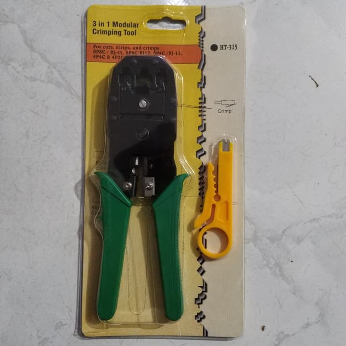 Jual Tang Crimping Triple (Rj-45, Rj-11, Cutter) | Shopee Indonesia