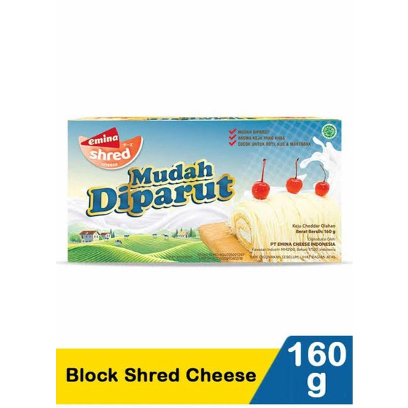 Jual Emina Cheese Shred Keju Mudah Diparut 160gr | Shopee Indonesia