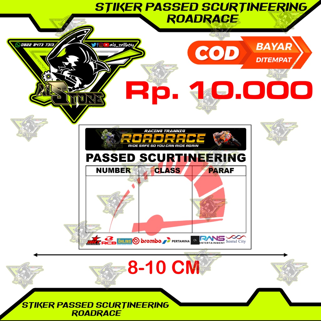 Jual Stiker Passed Roadrace | Shopee Indonesia