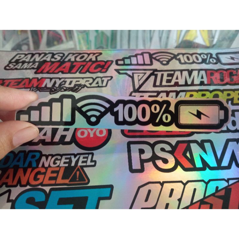 Jual sticker kata kata - sticker hologram - sticker printing -sticker vinyl- sticker viral ...
