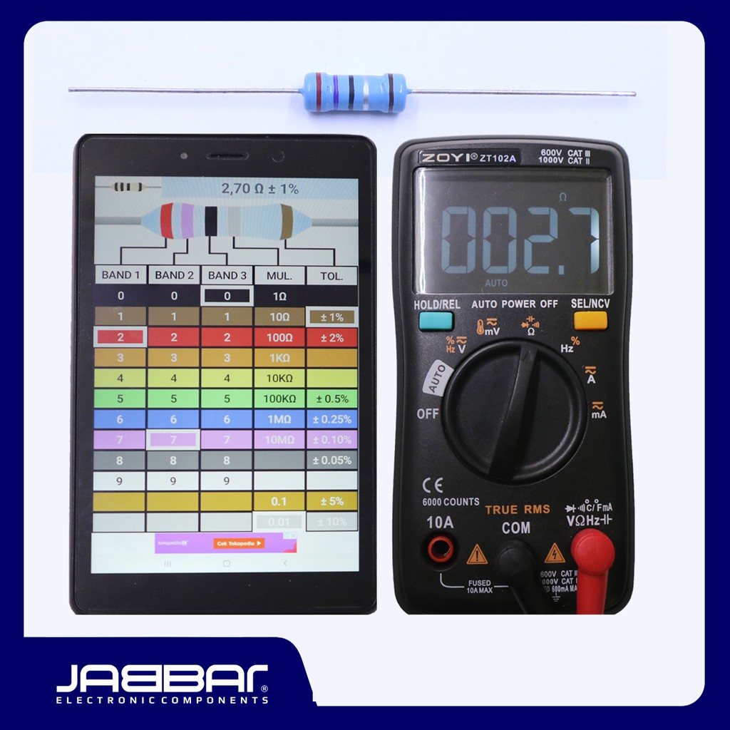 Jual RESISTOR 2E7 OHM 1W 1% DIP (2,70 OHM) - BIRU - 10PCS | Shopee ...