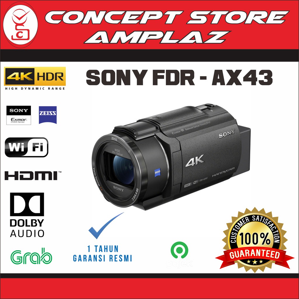 Jual Sony FDR-AX43 UHD 4K Handycam Camcorder . AX 43 | Shopee Indonesia