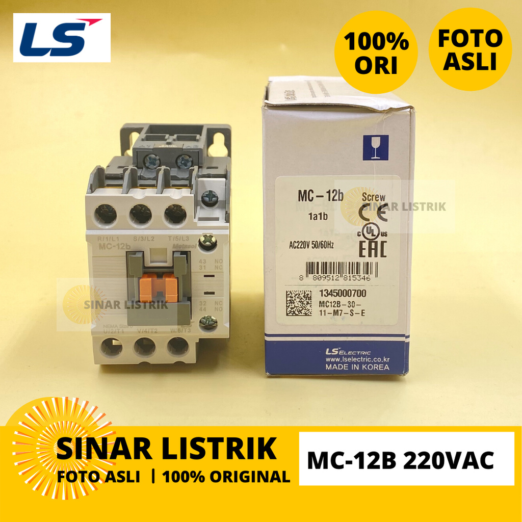 Jual LS KONTAKTOR CONTACTOR MC-12B-220V MC 12B 220V MC12B | Shopee ...