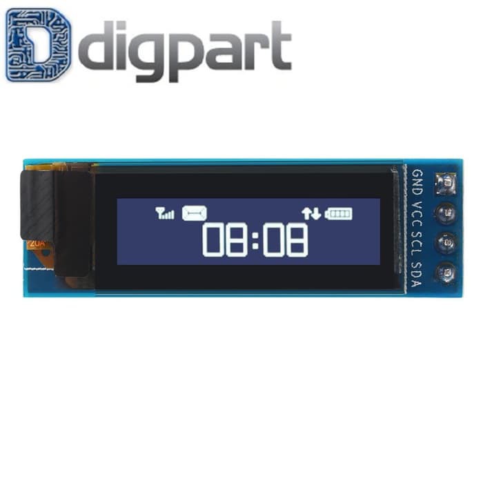Jual Modul Display OLED LCD 0.91 Inch 128x32 Serial IIC I2C Putih DIY ...