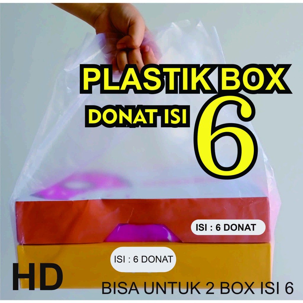 Jual Kantong Plastik Box Donat Polos isi 6 (50pcs/pack) | Shopee Indonesia